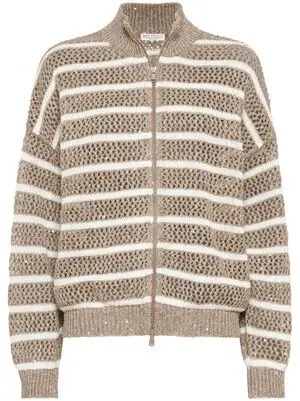 Brunello Cucinelli Striped Cardigan