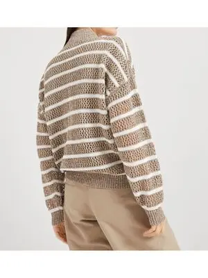 Brunello Cucinelli Striped Cardigan