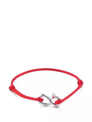 Mateo Bent-nail Cord Bracelet - Silver