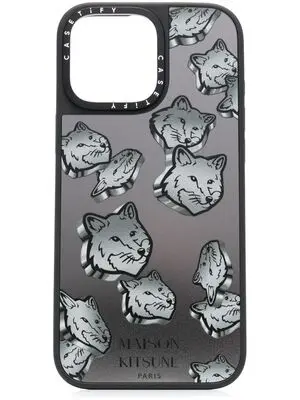 Maison Kitsuné X Casetify Mirror Iphone 16 Pro Max Case - Silver