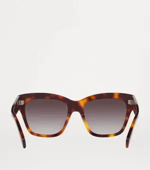 Celine Tortoiseshell Triomphe Square Sunglasses - Brown