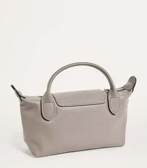 Longchamp Le Pliage Xtra Extra-small Leather Pouch - Grey