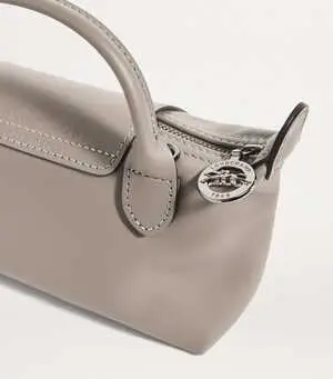 Longchamp Le Pliage Xtra Extra-small Leather Pouch - Grey