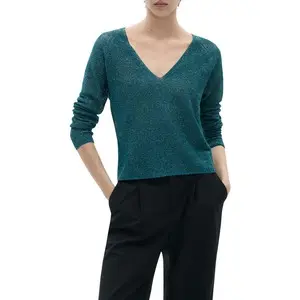 Mango Metallic Sweater - Green