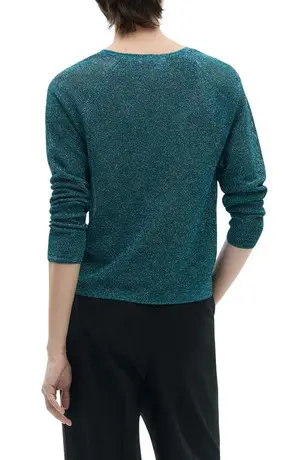 Mango Metallic Sweater - Green