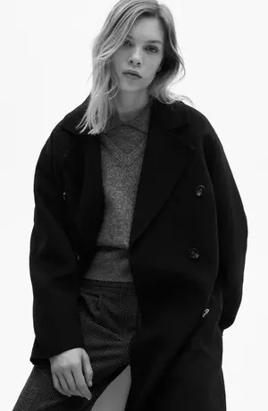 Mango Handmade Oversized Wool-blend Coat