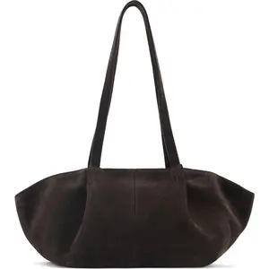 Mango Suede Shoulder Bag - Chocolate