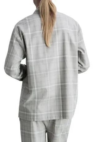 Mango Organic Cotton Flannel Pajama Shirt