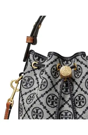 Tory Burch Mini T Monogram Jacquard Bucket Bag