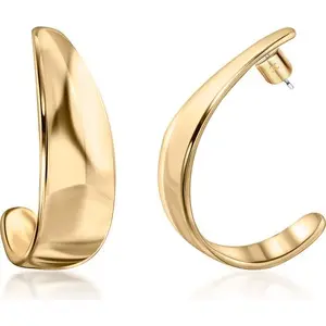 CHRISTINA CARUSO Petal Hoop Earrings - 14k Gold