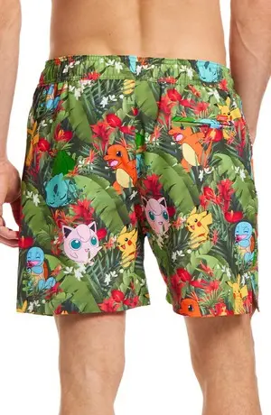 Opposuits Pokémon Tropical Forest Stretch Swim Trunks