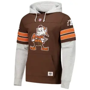 '47 Cleveland S Throwback Double Header Blitz Cornerback Pullover Hoodie