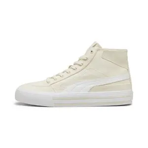 PUMA Court Classic Vulcanized Formstrip Mid-top Sneakers - Alpine Snow- White
