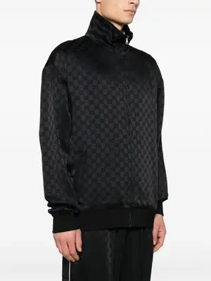 Gucci Gg Satin Zip-up Jacket