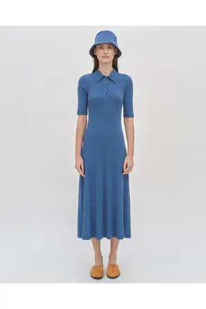 Rosetta Getty Polo A-line Dress - Blue