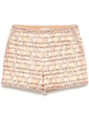 Elie Saab Tweed Sequin Shorts