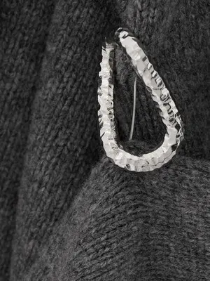 JIL SANDER Embellished Draped Wool And Cashmere-blend Sweater
