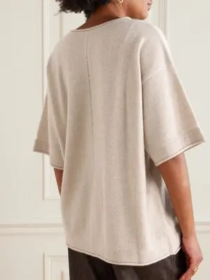 Max Mara Cashmere T-shirt - Neutrals