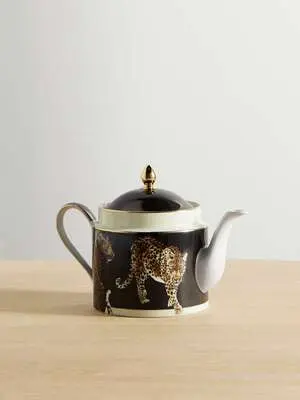 Dolce & Gabbana Printed Porcelain Tea Pot Leopard Print