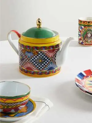 Dolce & Gabbana Painted Porcelain Tea Pot