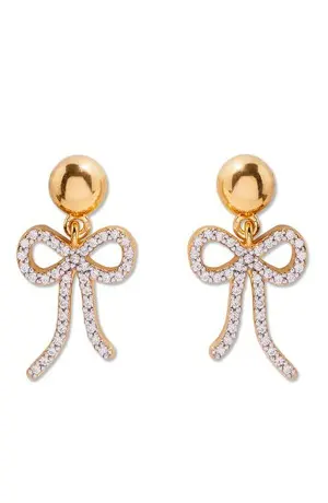 BROOK & YORK Adeline Bow Drop Earrings - Gold