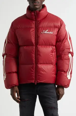 Amiri Bones Down Puffer Jacket - Deep Red