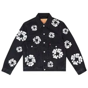 DENIM TEARS Type Ii All Over Wreath Jacket - Black