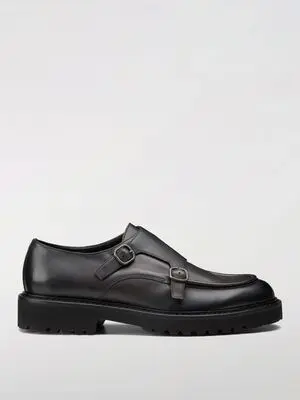 DOUCAL'S Brogue Shoes With Buckle Detailing - Graphite