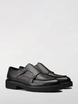 DOUCAL'S Brogue Shoes With Buckle Detailing - Graphite