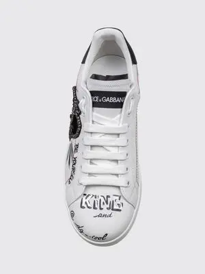 Dolce & Gabbana Embellished Crown Sneakers - White