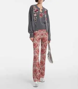 Rabanne Paisley Straight Pants