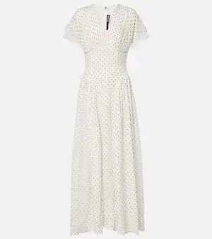 ROTATE BY BIRGER CHRISTENSEN Polka-dot Midi Dress