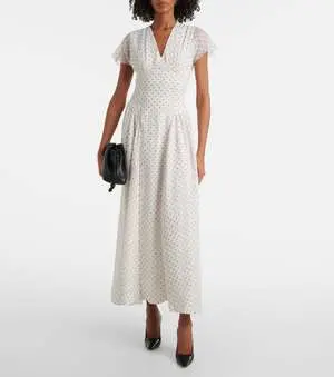 ROTATE BY BIRGER CHRISTENSEN Polka-dot Midi Dress