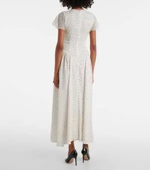 ROTATE BY BIRGER CHRISTENSEN Polka-dot Midi Dress