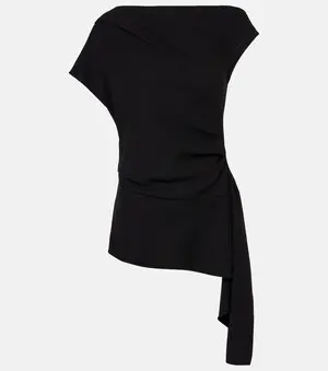 Simkhai Saskia Draped Off-shoulder Top - Black