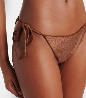 Jade Swim Ties Bikini Bottom - Brown