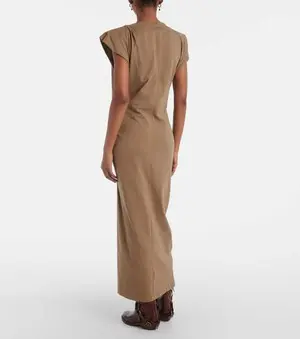 Isabel Marant Étoile Nadela Gathered Maxi Dress - Green