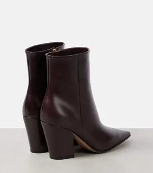 GIANVITO ROSSI Keinna Leather Ankle Boots