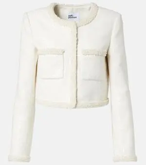 SELF-PORTRAIT Embellished Sequined Bouclé Jacket