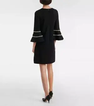 Carolina Herrera Embellished Wool-blend Minidress