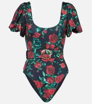 ALEXANDRA MIRO Jeanie Floral Swimsuit - Black