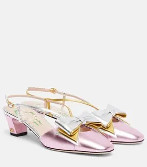 Valentino Garavani Valentino Garavani Bowow 45 Metallic Leather Pumps Multicoloured