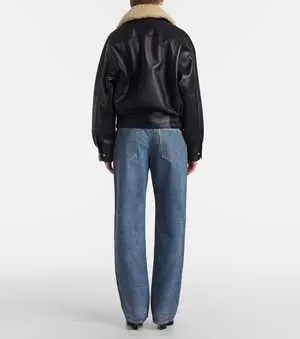 Bottega Veneta Shearling-trimmed Leather Blouson