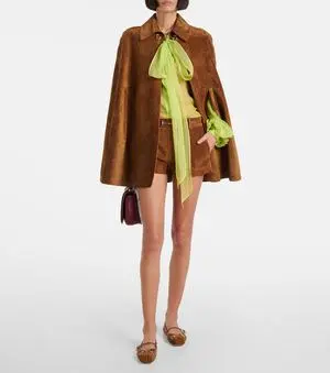 Gucci Horsebit Gg Suede Ballet Flats - Brown