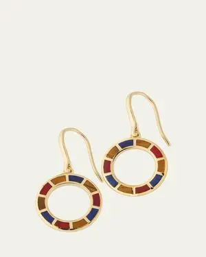 JAN LESLIE 18k Gold Plated Circle Drop Earrings