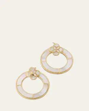 JAN LESLIE Petal Mother-of-pearl Hoop Earrings - Mop