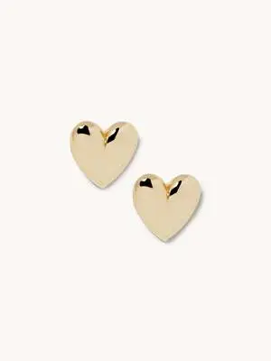 JENNIFER FISHER Small Puffy Heart Stud Earrings - Silver