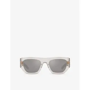 Saint Laurent Rectangle-frame Acetate Sunglasses - Brown