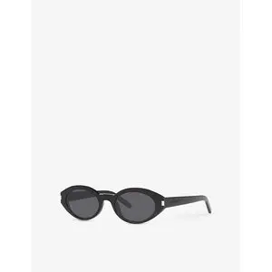 Saint Laurent Round-frame Acetate Sunglasses - Brown