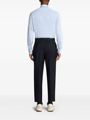 Etro Tapered Wool Trousers - Blue
